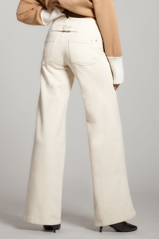 The Kit High-Rise Wide-Leg Utility Trouser Jeans by Pilcro | Anthropologie