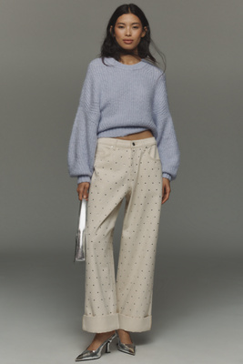 Pilcro Sparkle Relaxed Cuff Jeans | Anthropologie UK