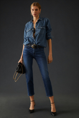 EDWIN Bree High-Rise Crop Jeans | Anthropologie