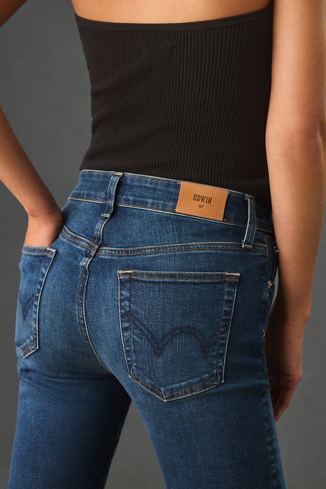 Edwin Lark Ankle Mid-Rise Crop Bootcut Jeans | Anthropologie