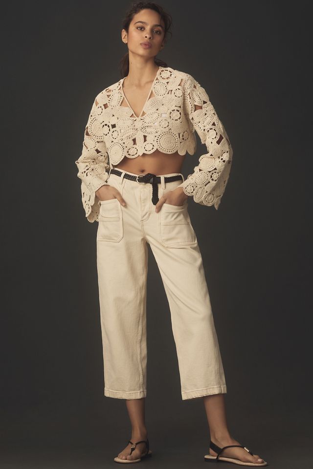 Edwin Piper High-Rise Crop Straight-Leg Jeans | Anthropologie