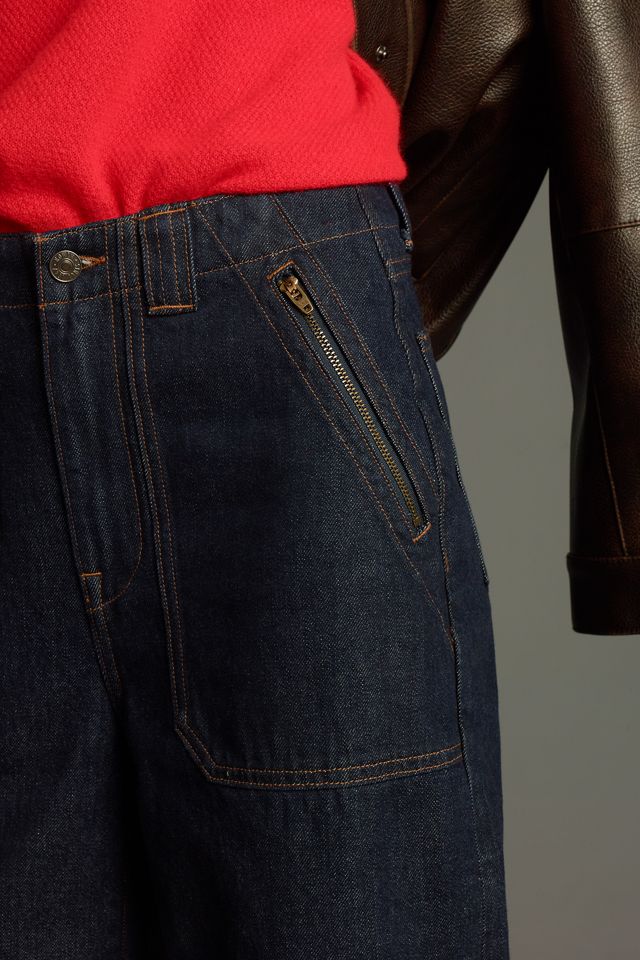 Edwin Rowan High-Rise Wide-Leg Cuffed Jeans | Anthropologie