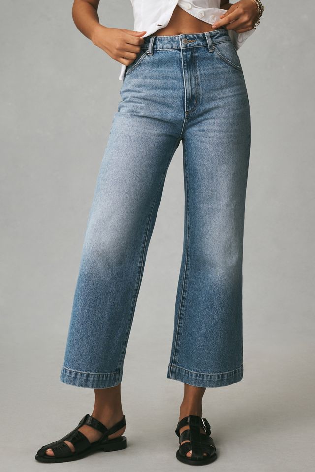 Rolla's Sailor Scoop High-Rise Crop Wide-Leg Jeans | Anthropologie