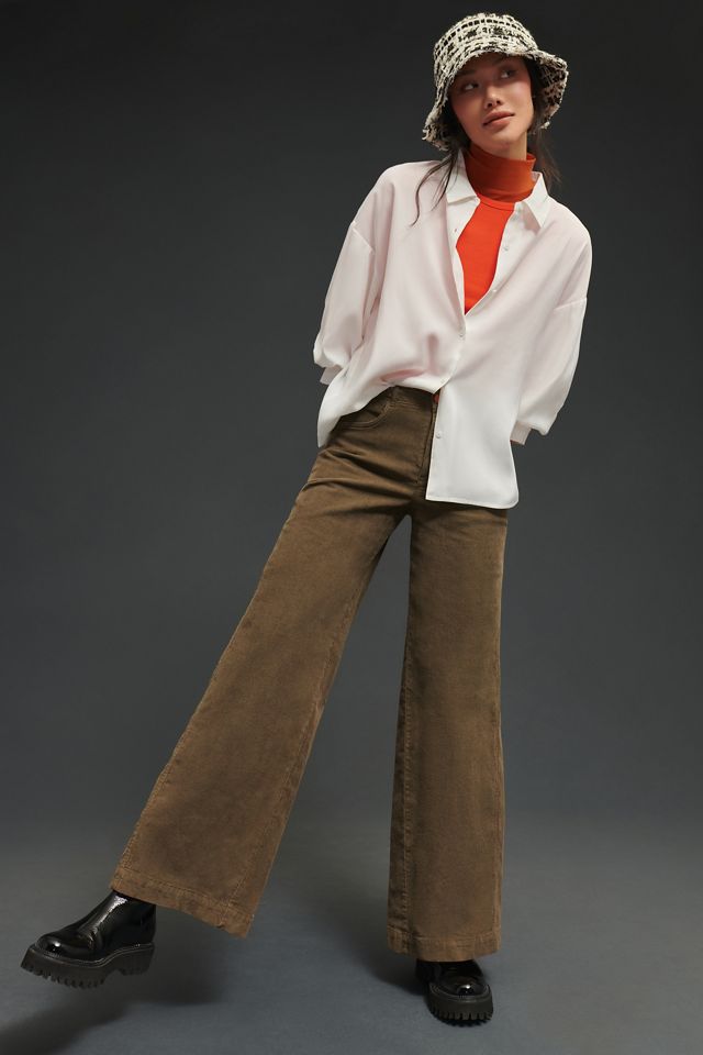 The Gwen Wide-Leg Corduroy Pants | Anthropologie