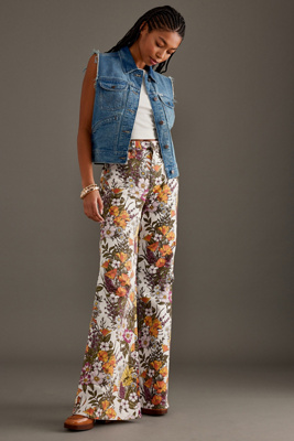 Wrangler Wanderer Floral Flare Jeans | Anthropologie UK