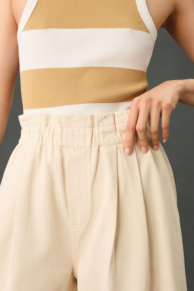 Pilcro High-Rise Cropped Paperbag Jeans | Anthropologie