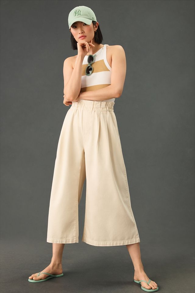 Pilcro High-Rise Cropped Paperbag Jeans | Anthropologie