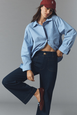 The Colette Denim Full-Length Wide-Leg Jeans by Maeve | Anthropologie