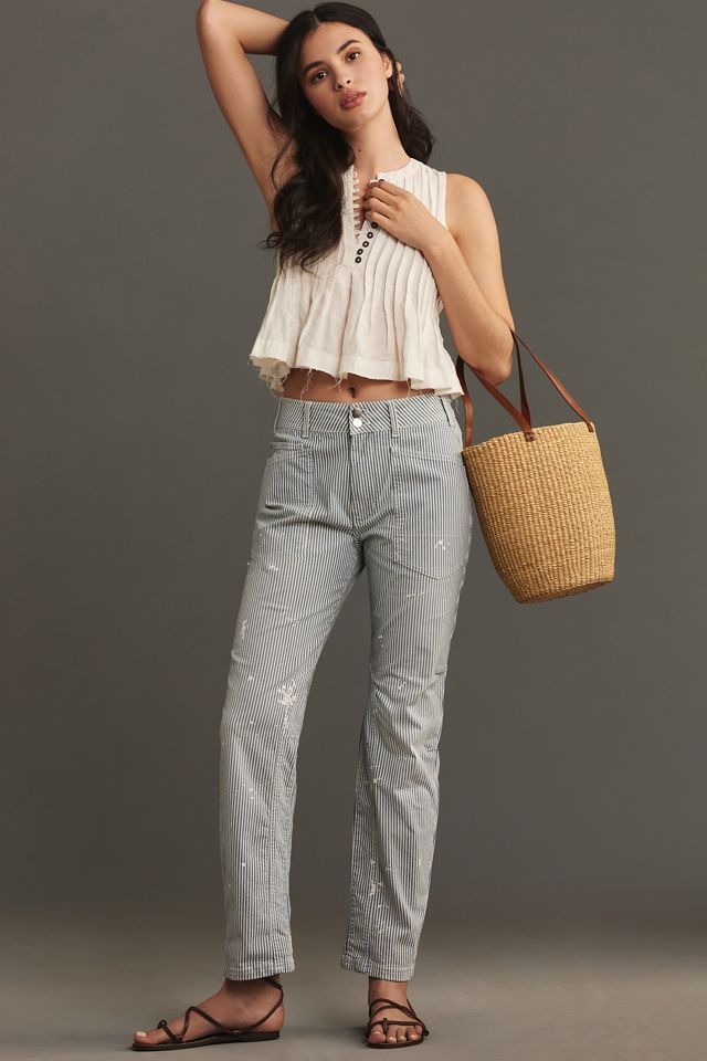 The Wanderer Mid-Rise Relaxed-Leg Jeans by Pilcro | Anthropologie