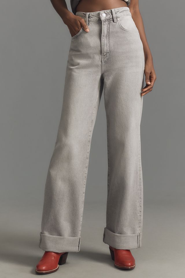 The Austyn High-Rise Full-Length Cuffed Wide-Leg Jeans by Pilcro ...