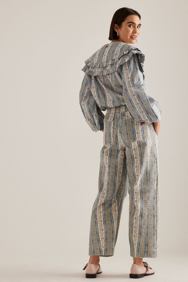 Damson Madder Felix Bow Laser Jeans | Anthropologie UK