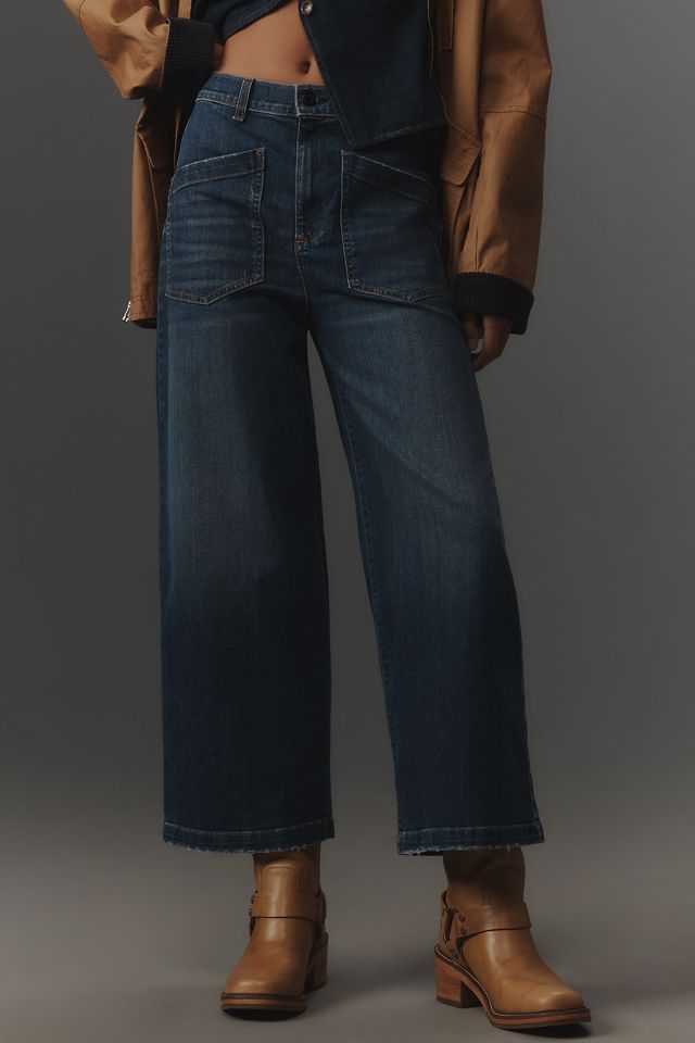 ASKK NY Virginia High-Rise Wide-Leg Crop Jeans | Anthropologie