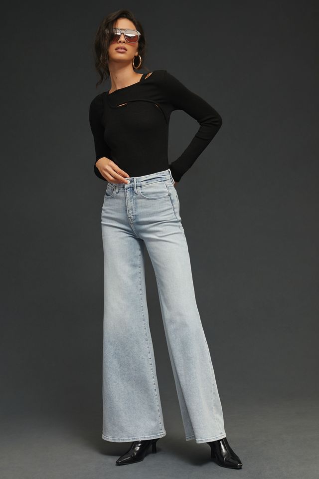 Good American Good Waist Palazzo Jeans | Anthropologie