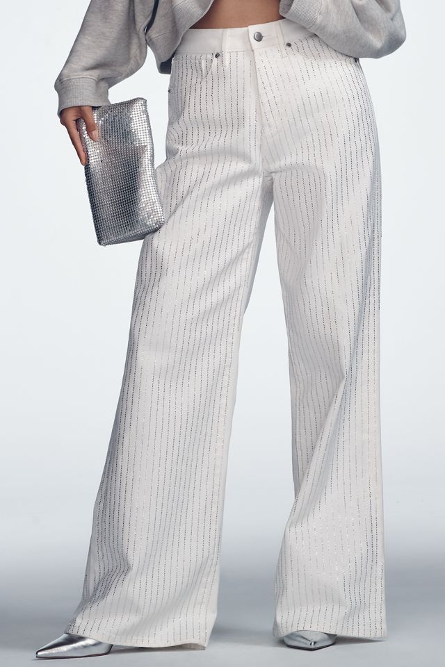Good American Good Ease Relaxed Sparkle Jeans | Anthropologie
