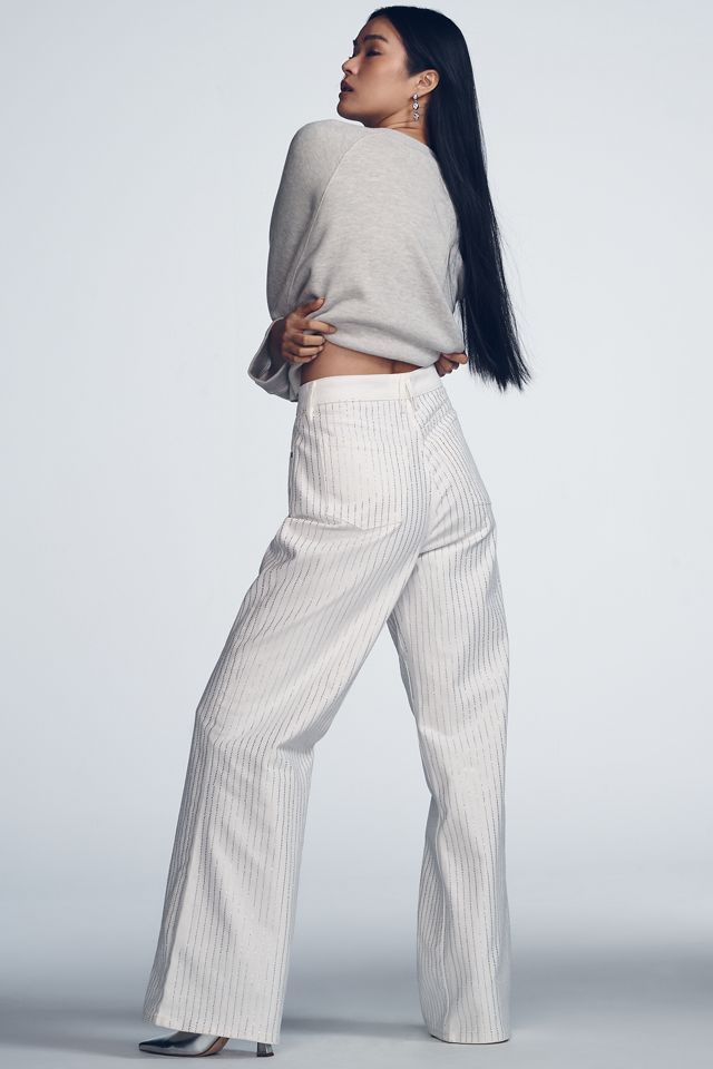 Good American Good Ease Relaxed Sparkle Jeans | Anthropologie