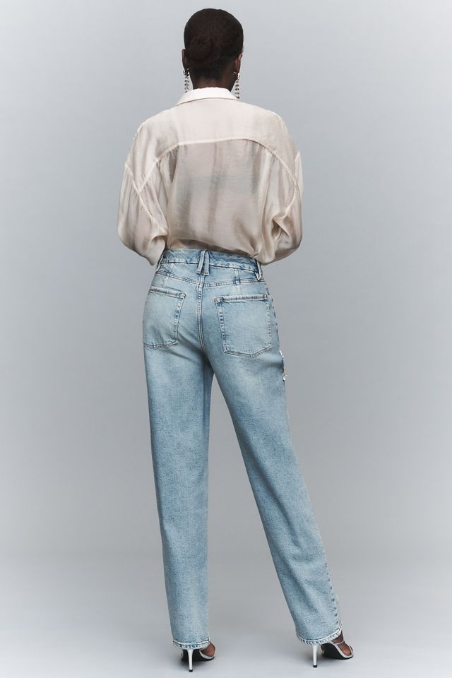 Good American Icon High-Rise Straight Jeans | Anthropologie
