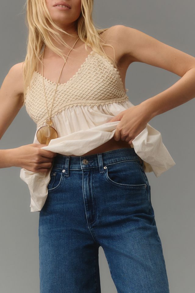 Le Jean Rosie Crop High-Rise Wide-Leg Jeans | Anthropologie