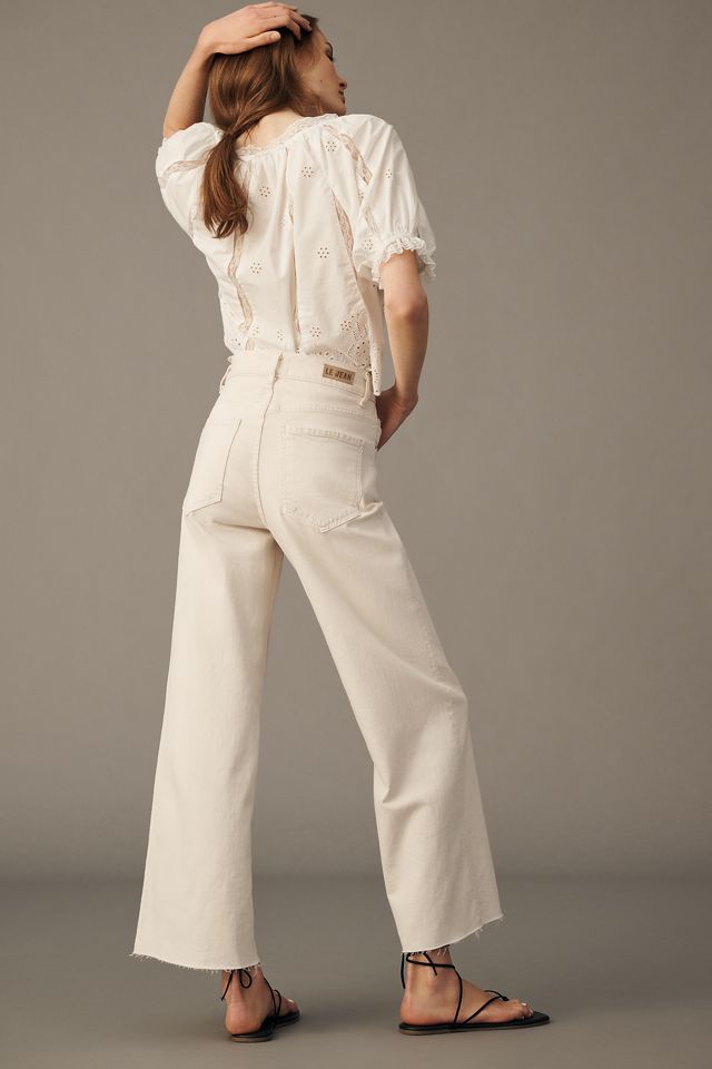 LE JEAN Petite White Column Jeans | Anthropologie