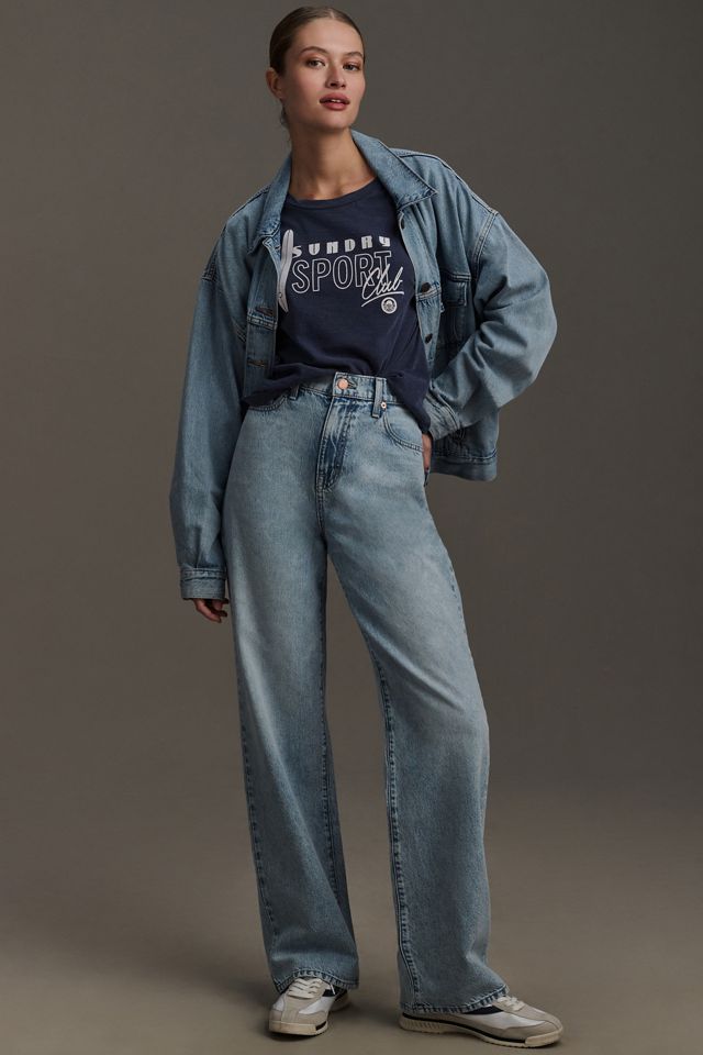 Modern American Rexford High-Rise Wide-Leg Jeans | Anthropologie