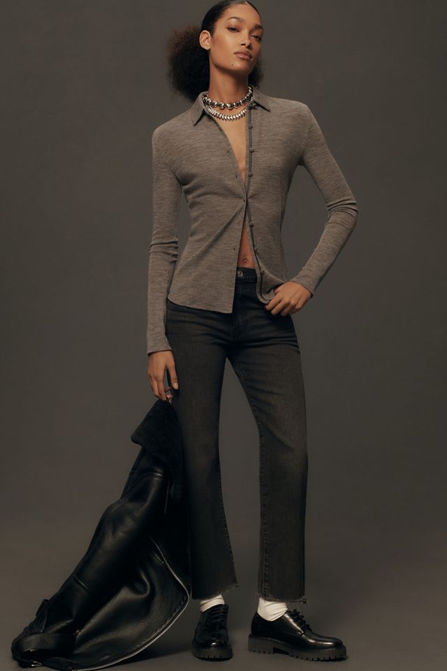 FRAME Le Jane Crop High-Rise Straight-Leg Jeans | Anthropologie