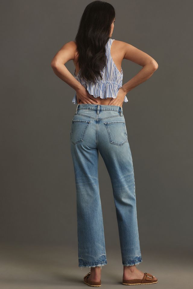 FRAME Le Jane Crop High-Rise Straight-Leg Jeans | Anthropologie