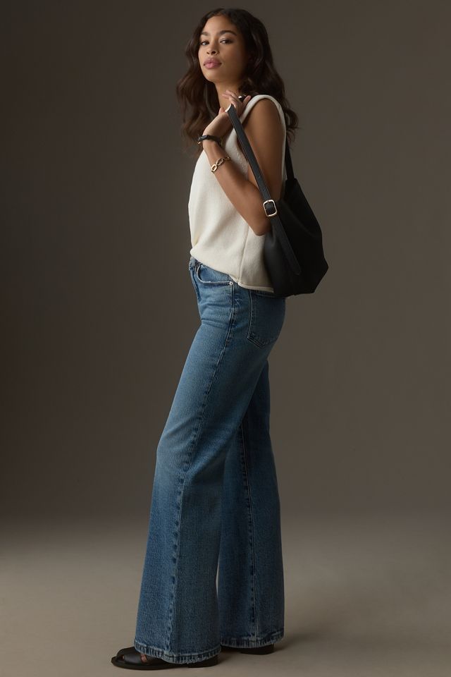 FRAME Petite Le Jane Wide-Leg Jeans | Anthropologie