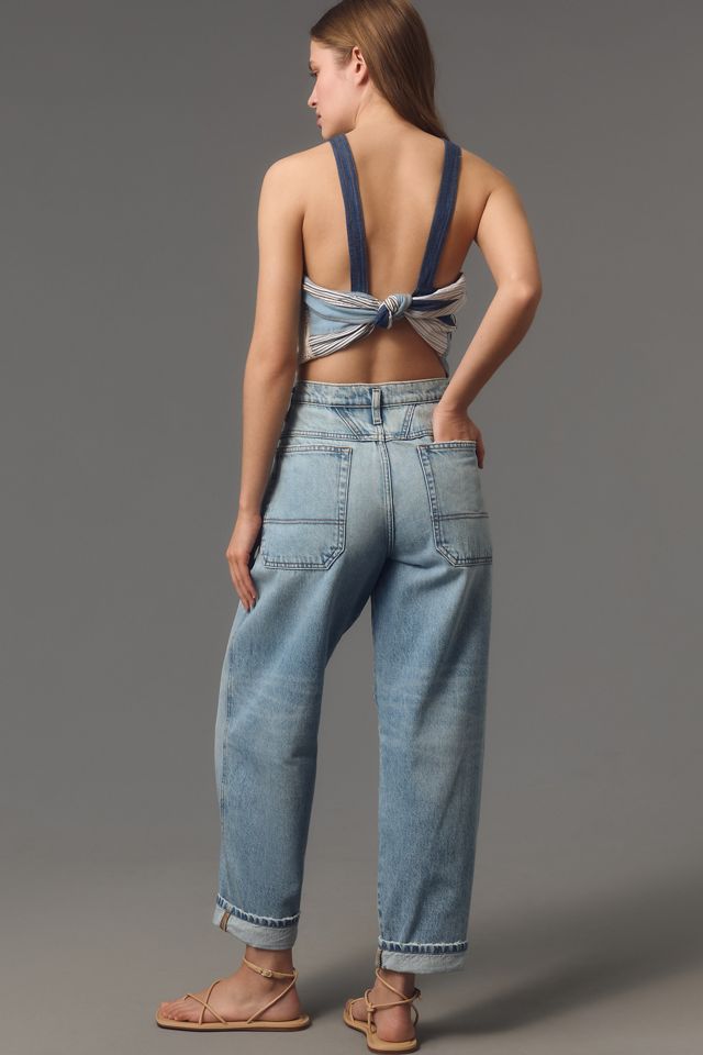 FRAME 90s Utility Loose High-Rise Straight-Leg Jeans | Anthropologie
