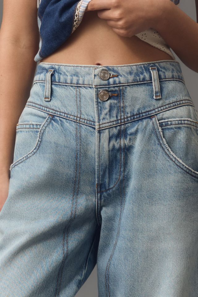 FRAME 90s Utility Loose High-Rise Straight-Leg Jeans | Anthropologie