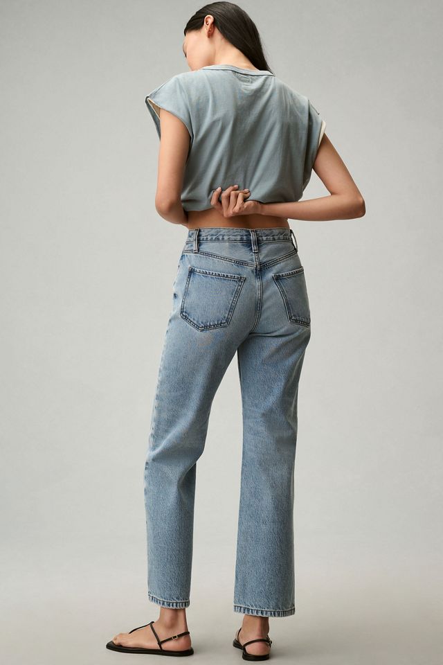 FRAME Le Jane Crop High-Rise Straight-Leg Jeans | Anthropologie