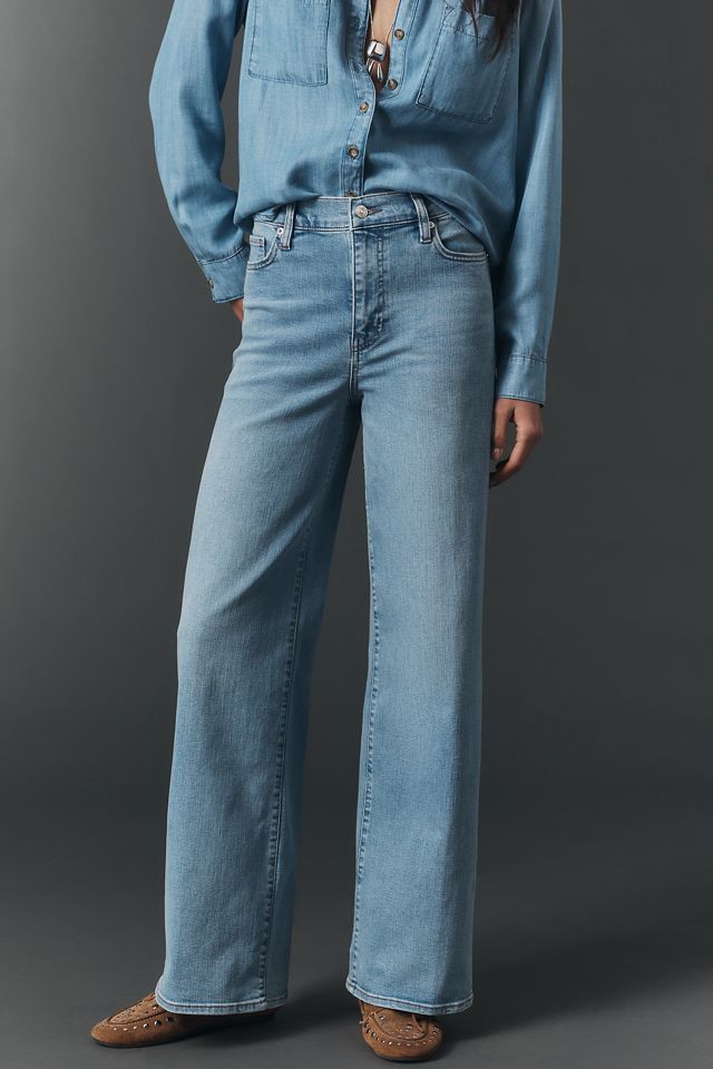 FRAME Le Slim Palazzo High-Rise Wide-Leg Jeans | Anthropologie