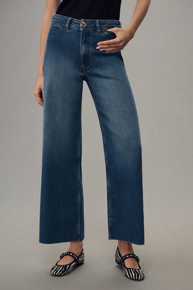 The Ettie High-Rise Crop Wide-Leg Jeans by Maeve | Anthropologie