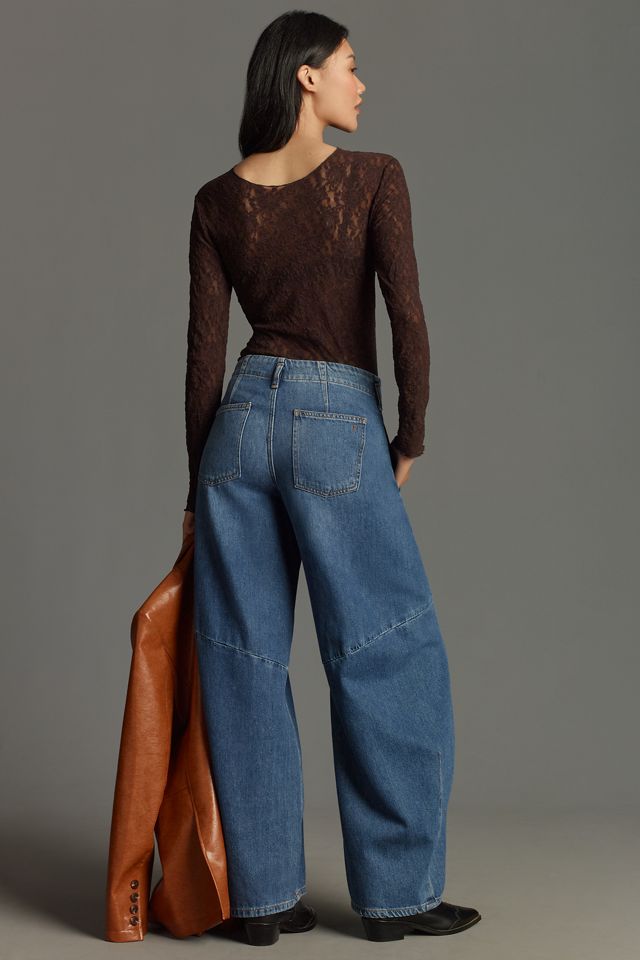Pilcro High-Rise Tapered Wide-Leg Jeans | Anthropologie UK