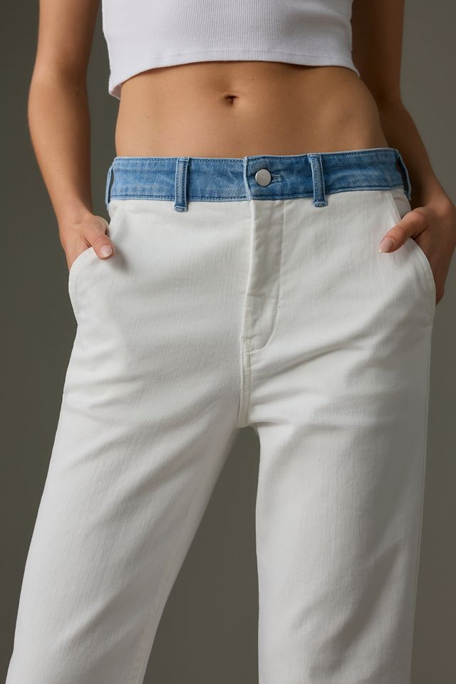 Pilcro Relaxed Cuff High-Rise Straight-Leg Jeans | Anthropologie