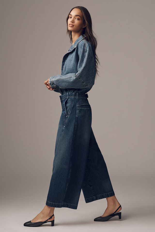 Pilcro Curve High-Rise Tapered Barrel Jeans | Anthropologie UK