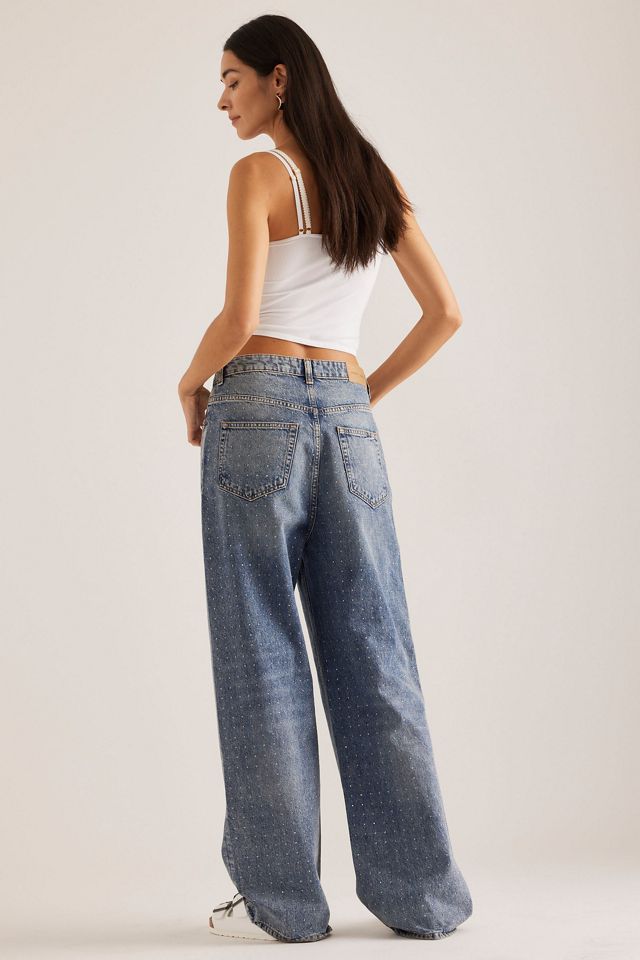 Samsoe Samsoe Shelly Studded Wide-Leg Jeans | Anthropologie UK