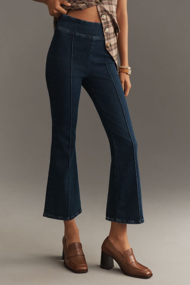 FRAME Jetset High-Rise Crop Mini Boot Pintuck Jeans | Anthropologie