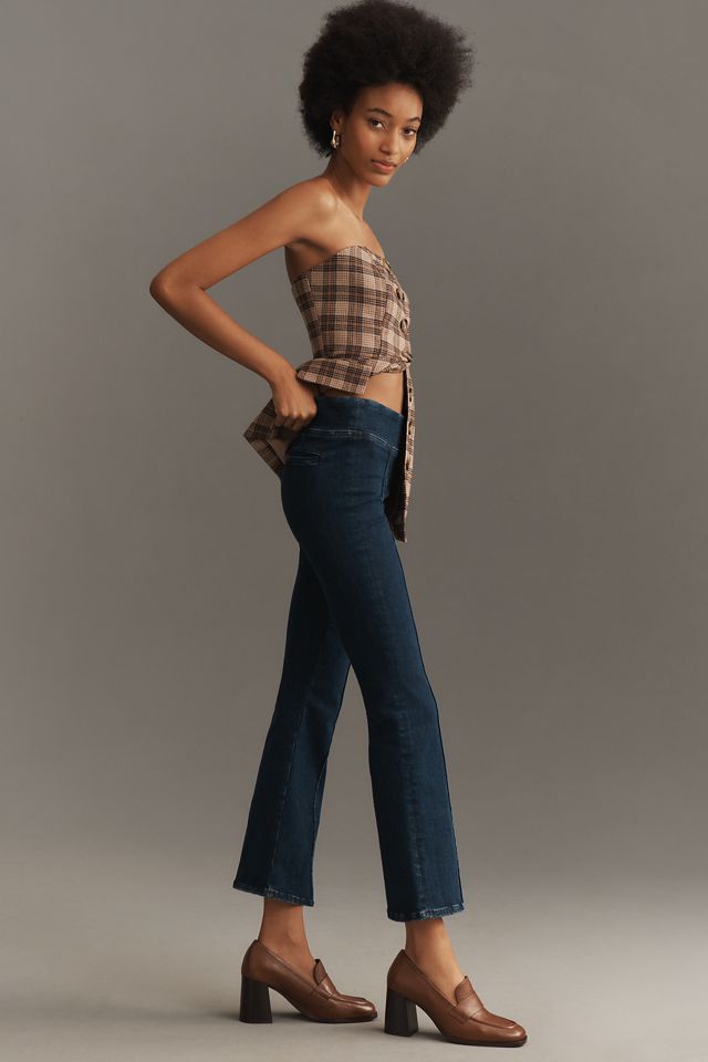 FRAME Jetset High-Rise Crop Mini Boot Pintuck Jeans | Anthropologie