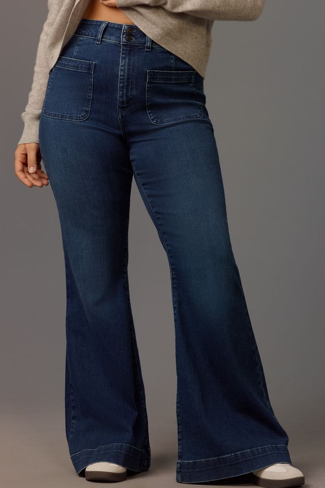 Maeve High-Rise Mega-Flare Jeans | Anthropologie