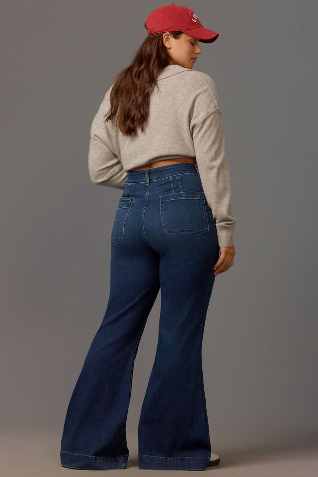 Maeve High-Rise Mega-Flare Jeans | Anthropologie