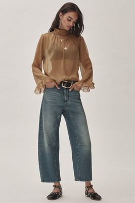 The Millie Low-Slung Barrel Jeans by Pilcro | Anthropologie