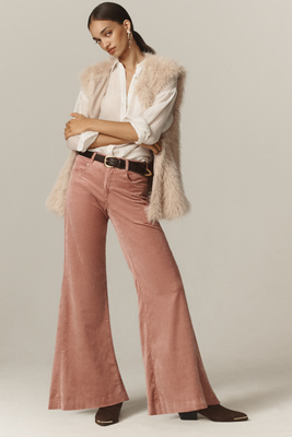 The Adi Mid-Rise Frayed Relaxed Flare Jeans by Pilcro: Velvet Edition ...