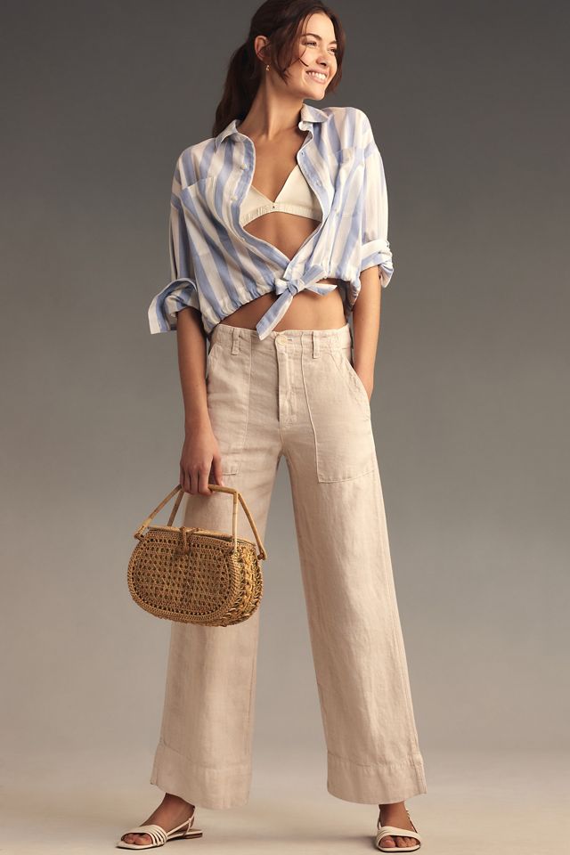 Velvet by Graham & Spencer Dru Linen Pants | Anthropologie