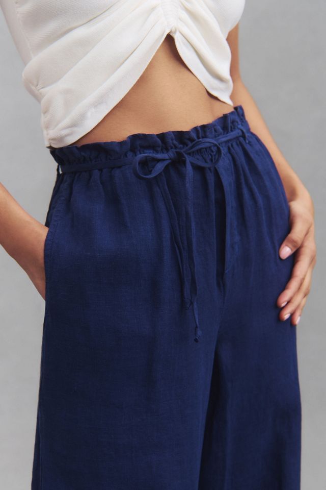 Cloth & Stone Linen Drawstring Pull-On Pants | Anthropologie