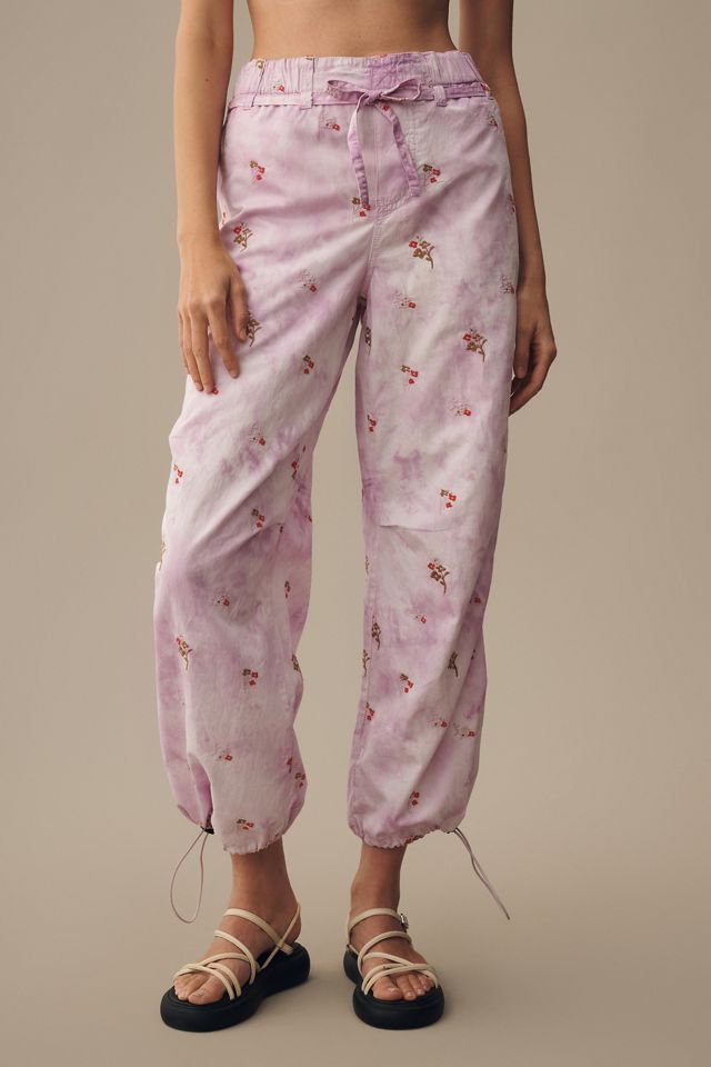 Pilcro Ditsy Tie-Dye Parachute Pants | Anthropologie