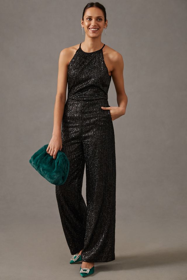 Maeve Sequin Disco Jumpsuit | Anthropologie