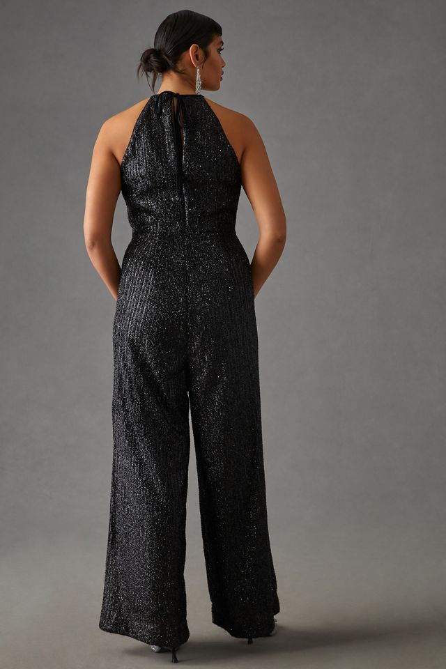 Maeve Sequin Disco Jumpsuit | Anthropologie