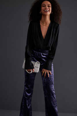Selected Femme Lucy Velvet Trousers | Anthropologie UK