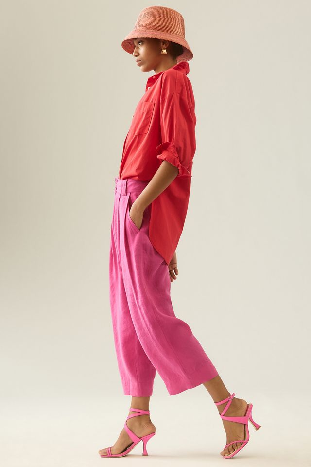 By Anthropologie Cropped Pleated Trousers | Anthropologie