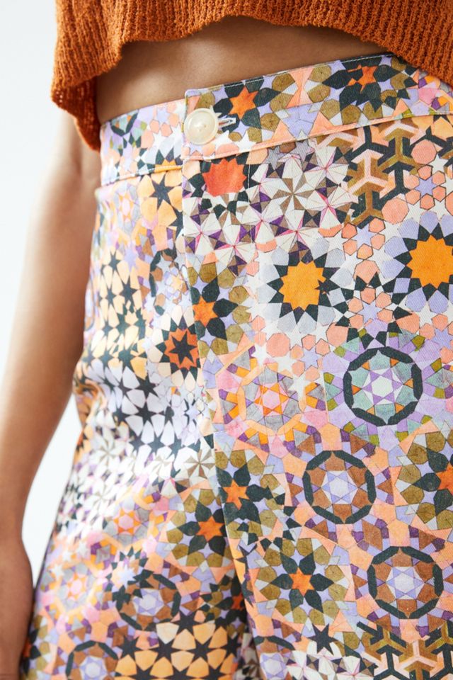 Geometric Straight Pants | Anthropologie