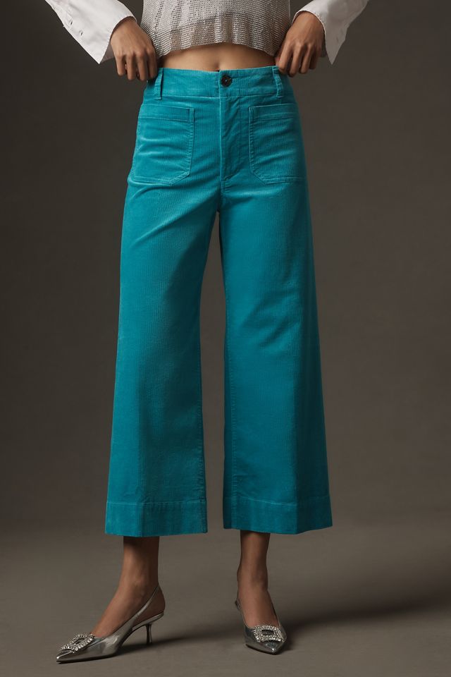 The Colette Cropped Wide-Leg Corduroy Pants by Maeve | Anthropologie